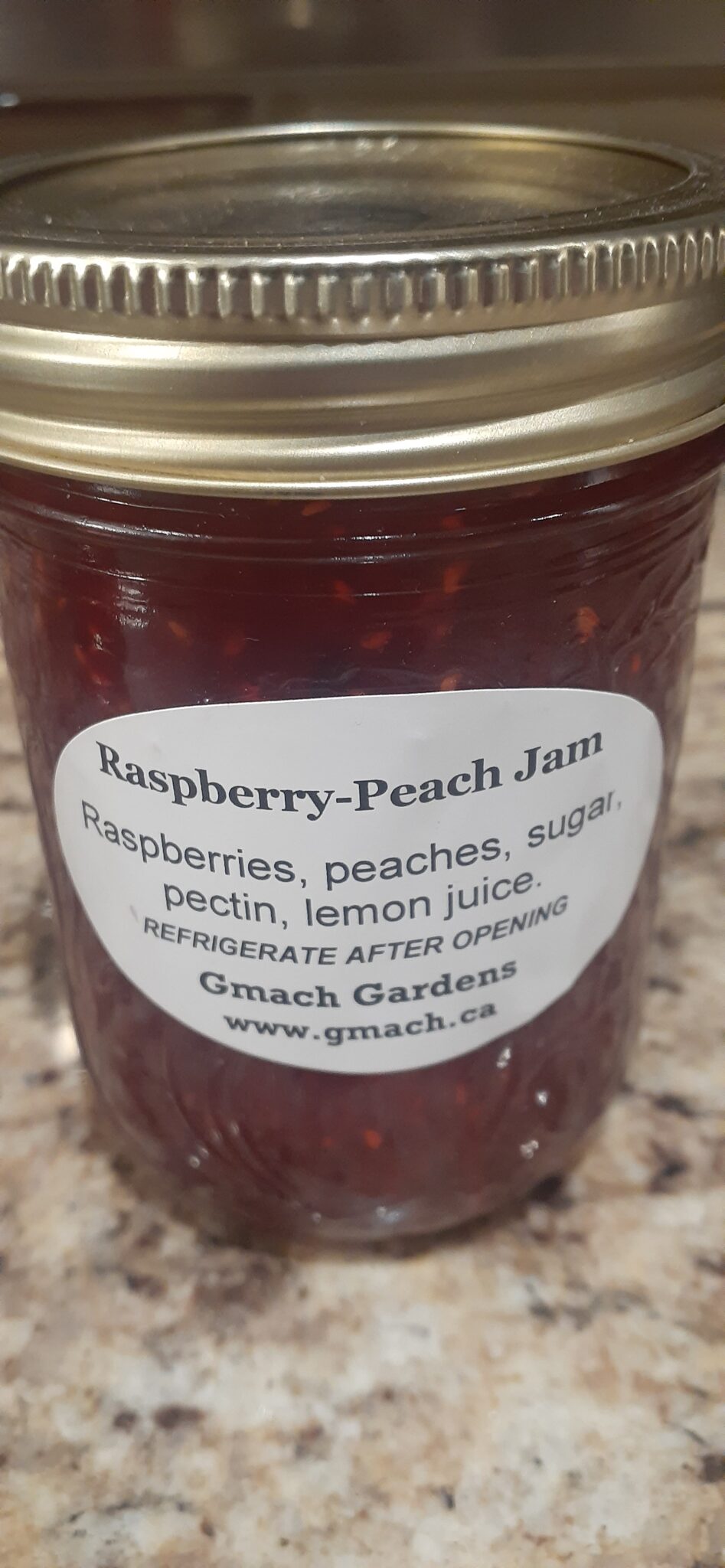 New: Raspberry-Peach Jam (250ml) – Gmach Gardens
